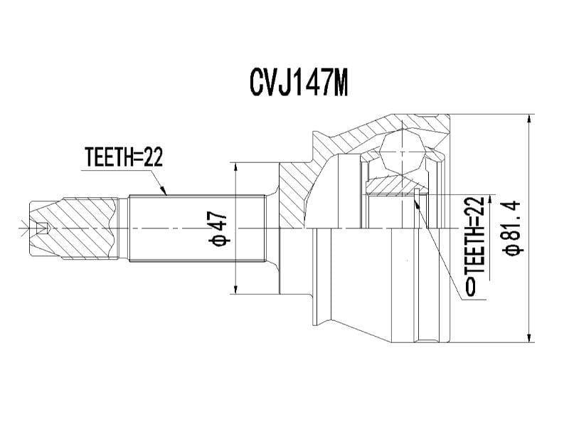 Outer Cv Joint - Cvj147M CVJ147M