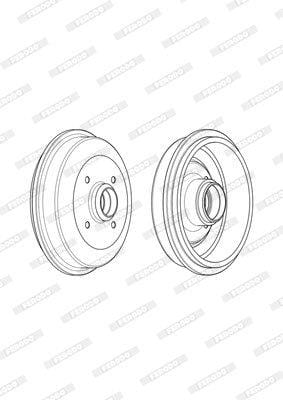 Brake Drum Rear Ford Bantam Fwd Single (Ferodo Fdr329748)