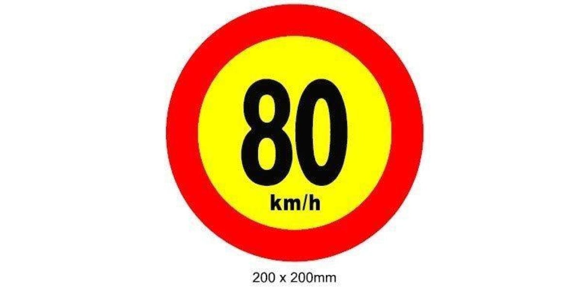 Autogear Speed Warning Sticker - 19Cm SS80-L