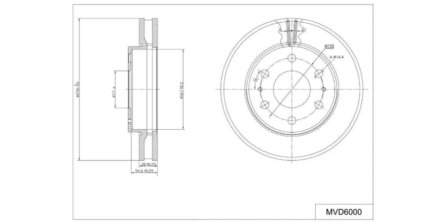 Brake Disc Vented Front Toyota Quantum 2019 On R1130