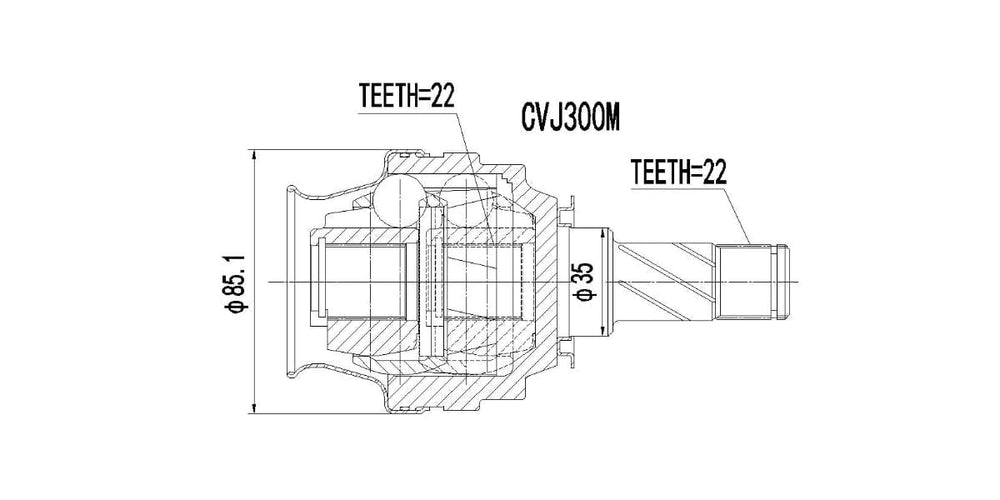 Inner Cv Joint Chev Utility 1.4,Opel CVJ300M