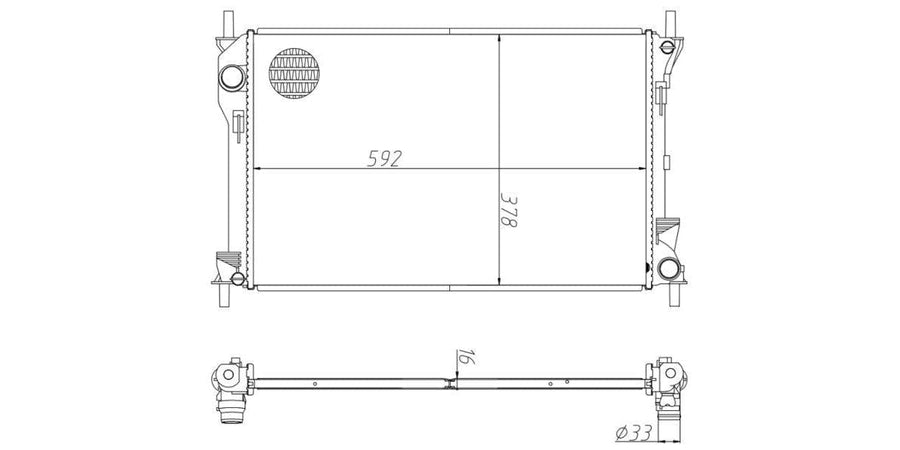 Radiator Ford Figo 1.4I Duratec 2010-2016 B5924002