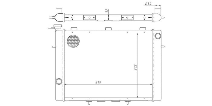 Radiator Isuzu Kb160 Kb200 Kb230 260 B5104612