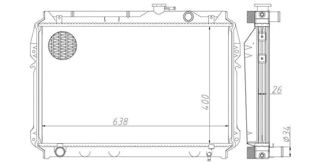 Radiator Toyota Condor 1800 2000 2400I B4008032