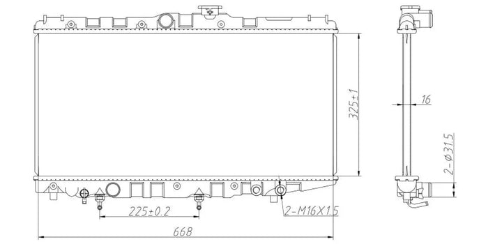 Radiator Toyota Conquest Corolla Tazz 2E B3258003