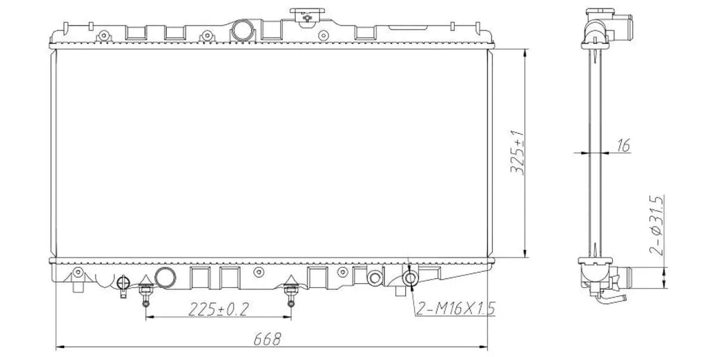 Radiator Toyota Conquest Corolla Tazz 2E B3258003